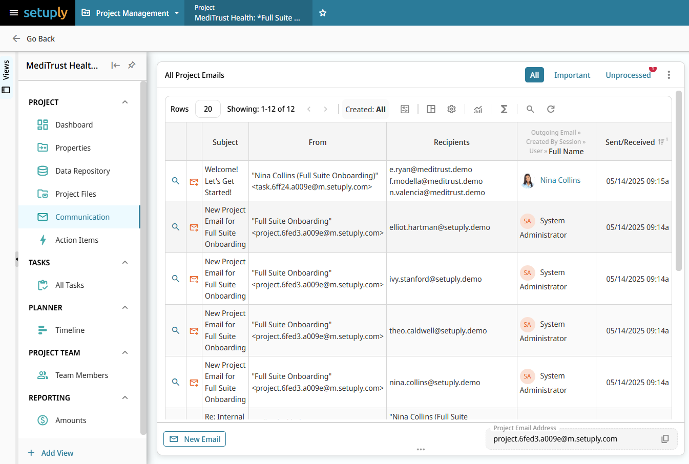 Integrated Email Communications | Setuply